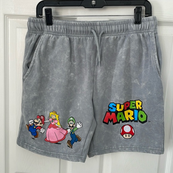 Shorts | Super Mario Mens Grey Tie Athletic Shorts | Poshmark